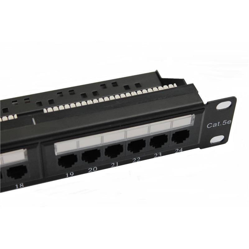 Patch panel UTP cat.5e 24 krone ports 19" 1U RACK